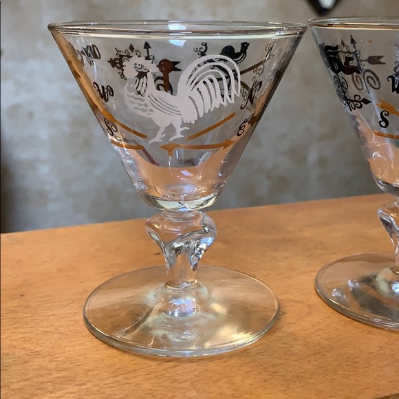 Dining | Vintage Weathervane Cocktail Glasses Set Of Four | Poshmark